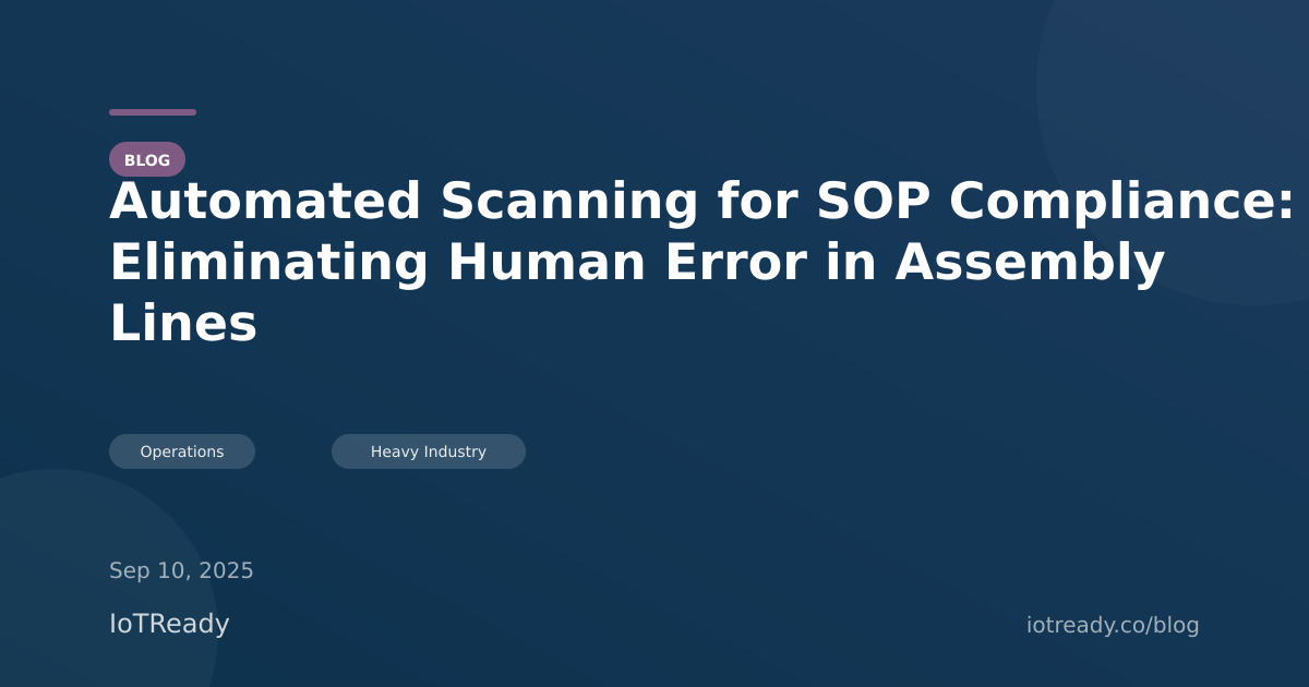 Automated Scanning for SOP Compliance | IoTReady Blog